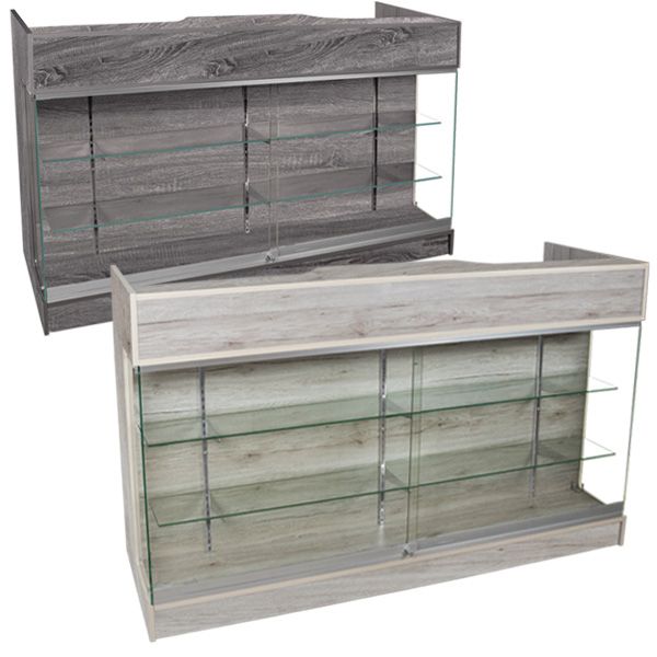 6' Glass Front Ledge Counter Specialty Color
