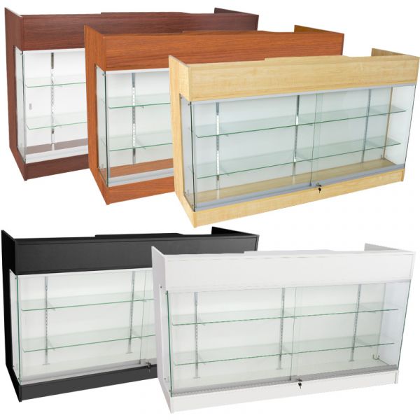 6' Glass Front Ledge Counter Config