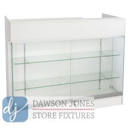 4ft Ledgetop Counter w/ Glass Front