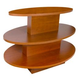 Buy 3 Tier Oval Display Table-Cherry Online | Dawson Jones