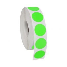 Buy 3/4" Round Dot Stickers Fluorescent Green Online | Dawson Jones