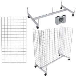 Buy Grid Gondola Display- 4ft- Chrome Online | Dawson Jones