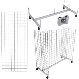 Buy Grid Gondola Display- 5ft- Chrome Online | Dawson Jones