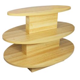 Buy 3 Tier Oval Display Table-Maple Online | Dawson Jones