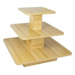 Buy 3 Tier Square Display Table-Maple Online | Dawson Jones