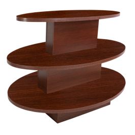 Buy 3 Tier Oval Display Table-Walnut Online | Dawson Jones
