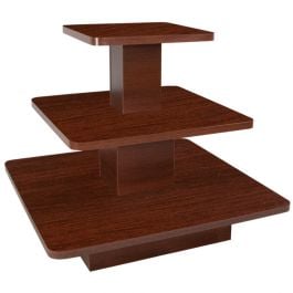 Buy 3 Tier Square Display Table-Walnut Online | Dawson Jones