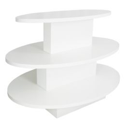 Buy 3 Tier Oval Display Table-White Online | Dawson Jones