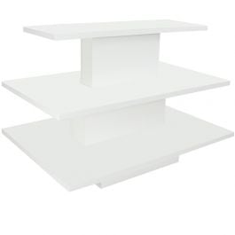 Buy 3 Tier Rectangle Display Table-White with White Trim Online ...